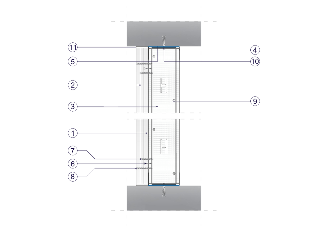 SO - 1x15+2x12,5 GKFI DFH2/CW 100+CW 100 (W) - Ściany osłonowe (obudowy ...