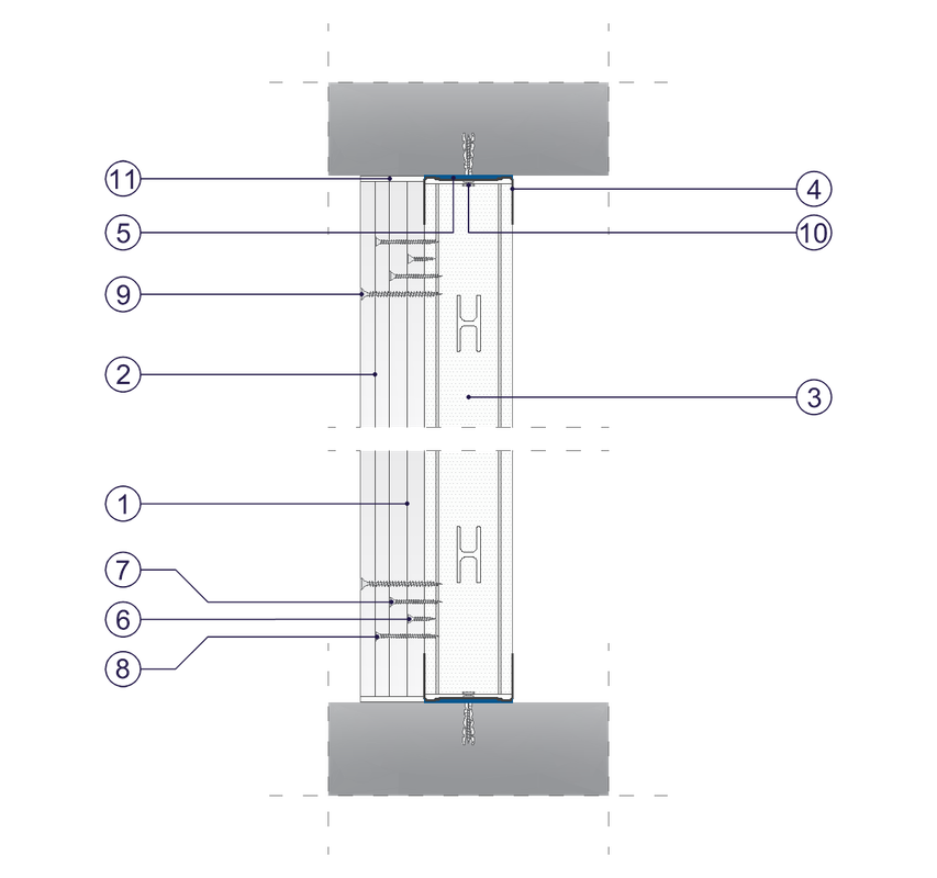 SO - 2x15+2x12,5 GKFI DFH2/CW 75 (W) - Ściany osłonowe (obudowy ...