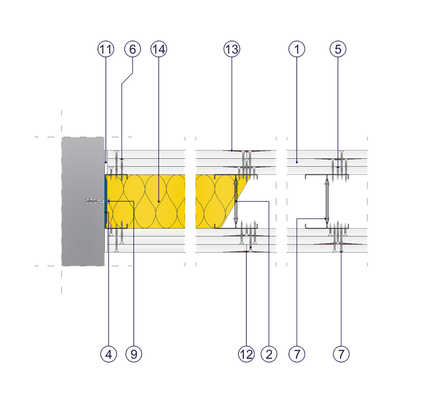 SD - 3x15 GKFI DFH2/CW 100+CW100/600 (W) - Ściany wysokie (powyżej 6,5 ...