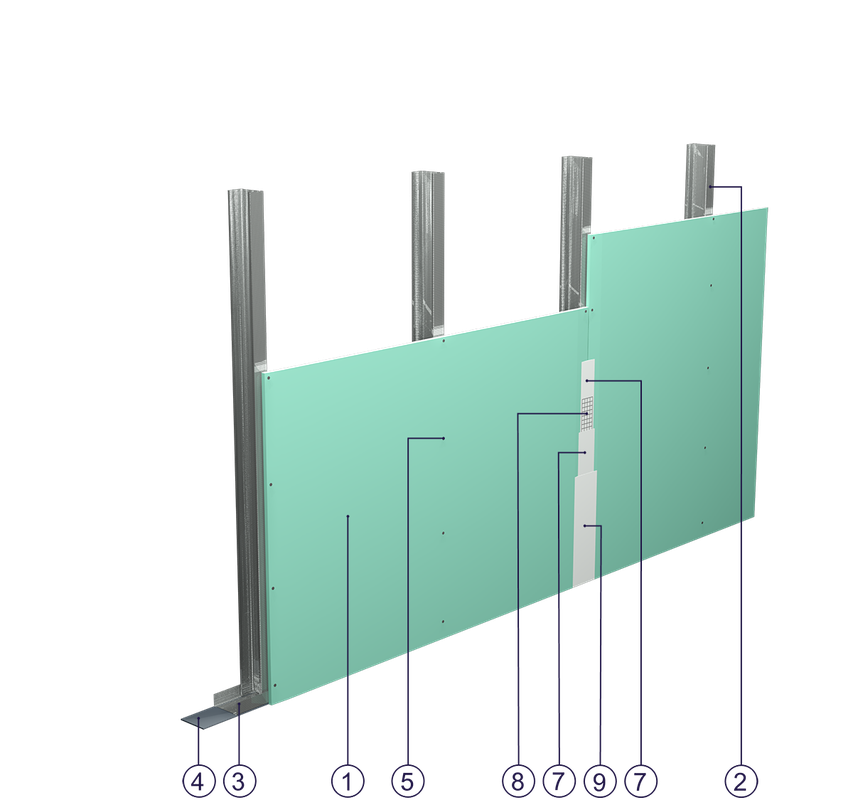 SO - 1x12,5 GKFI DFH2/CW 75 (W) - Ściany osłonowe (obudowy szachtów ...