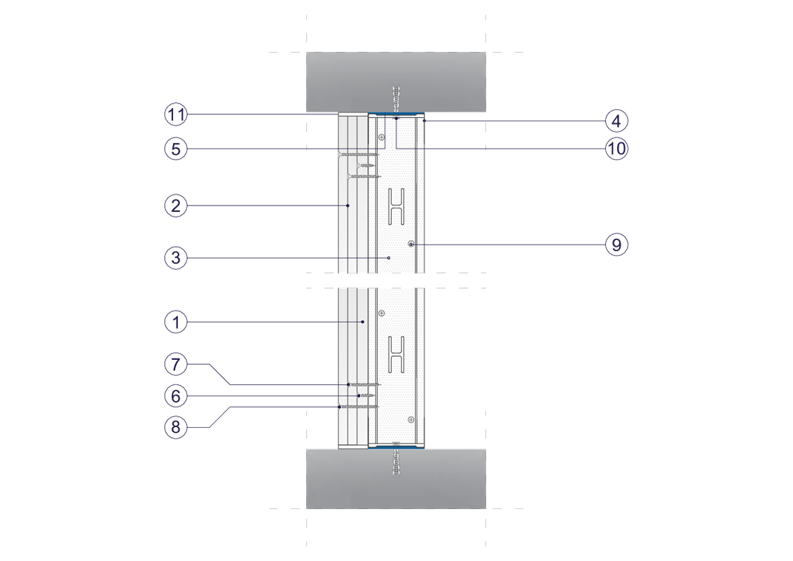 SO - 1x15+2x12,5 GKFI DFH2/CW 75+CW 75 (W) - Ściany osłonowe (obudowy ...