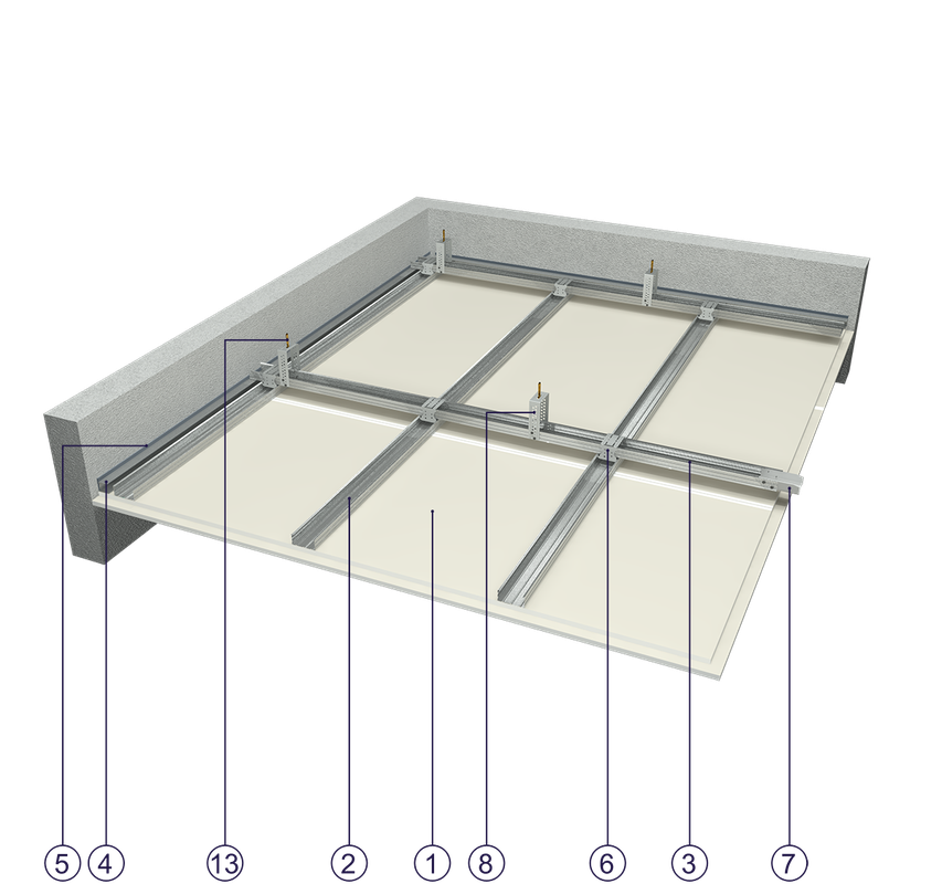 SP - 2x12,5 GKB A/CD 60, ES - Sufity podwieszane - Norgips Polska ...