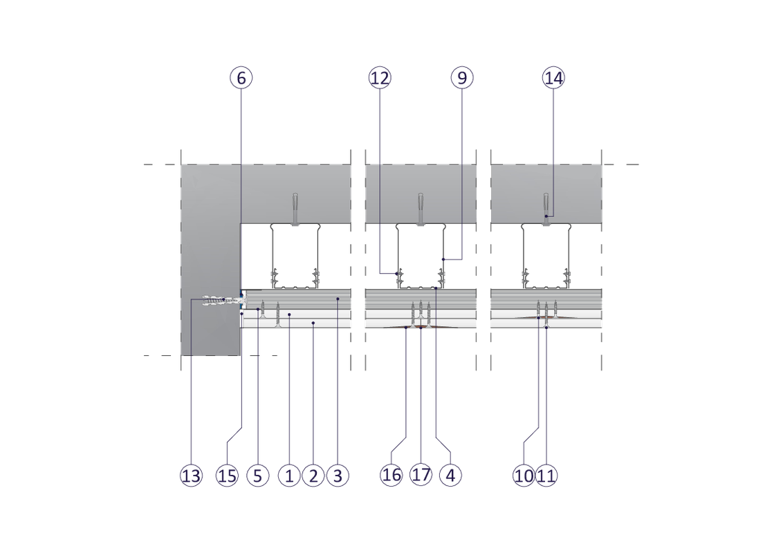 SP - 2x12,5 GKB A + GKFI DFH2/CD 60, ES - Sufity podwieszane - Norgips ...