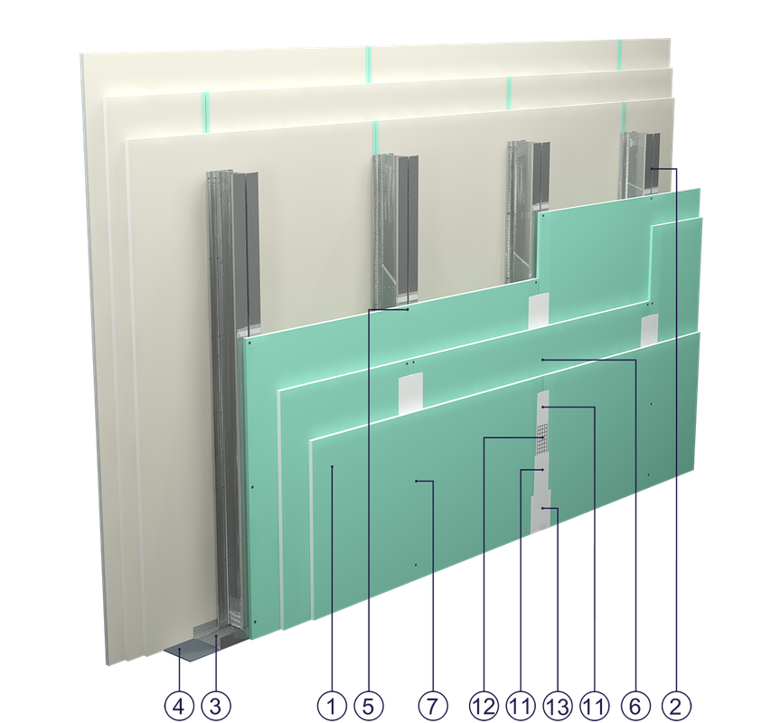 SD - 3x15 GKFI DFH2/CW 100+CW100/600 (W) - Ściany wysokie (powyżej 6,5 ...